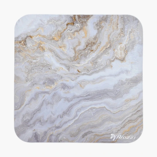 Arozzi Zona Square Floor Pad | White Marble - TECHNORAMA