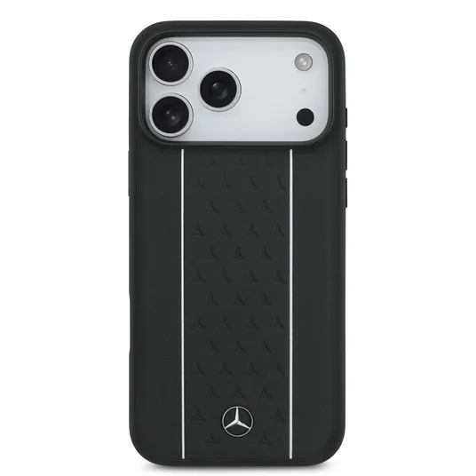 Mercedes Leather Star Pattern and Stripes MagSafe Case for Apple iPhone ...