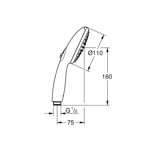 Grohe Vitalio Start – rankinis dušas, 2 srovių tipai, chromas 27946001 ...