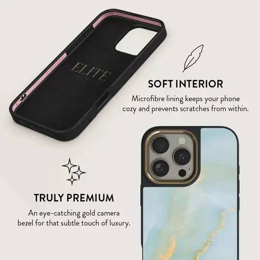 Sea Salt - iPhone 16 Pro Case, Elite Light (MagSafe) / Gold odavam ...